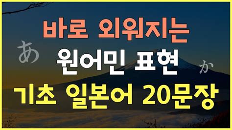 바로 써먹는 생활 일본어 표현 모음🎧일본어독학ㅣ여행일본어ㅣ일본어공부ㅣ기초일본어 Youtube