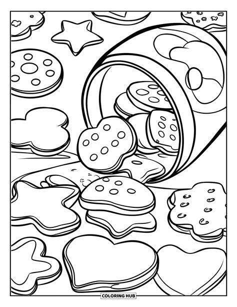 Cookie Coloring Pages