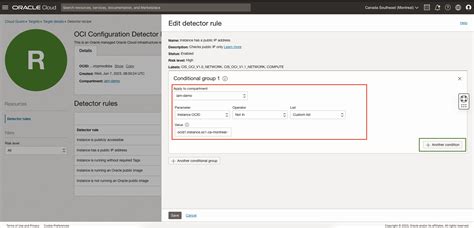 Configure Oracle Cloud Guard Detector Rules To Detect Problems Based On Conditions