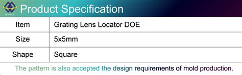 China View Frame Customized Different Patterns Laser Grating Lens Positioning Locator Doe
