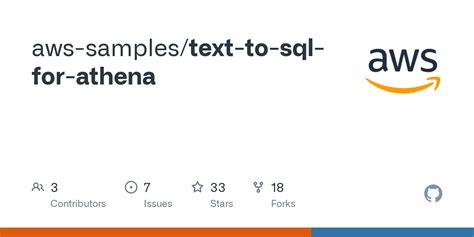 github aws samples text to sql for athena