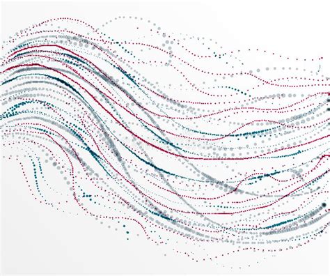 Dotted Particle Array Flowing Vector Abstract Background Life Forms