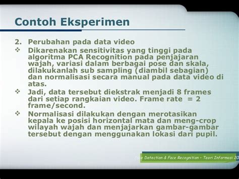 Face Detection And Face Recognition [teori Informasi 2011]