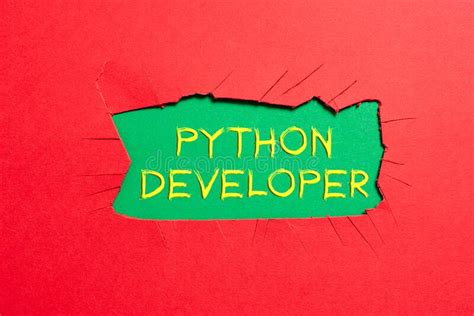 Sign Displaying Python Developer Business Idea Employees Are Rewarded