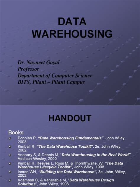 data warehouse full slides pdf data warehouse information technology