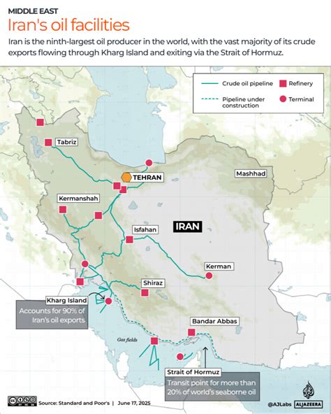Mapping Irans Oil And Gas Sites And Those Attacked By Israel Israel Iran Conflict News Al