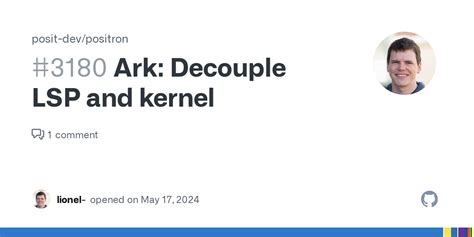 ark decouple lsp and kernel · issue 3180 · posit dev positron · github