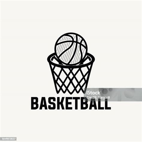 농구 벡터 그래픽 템플릿 배지 엠블럼 패치 라벨 스타일의 스포츠 바구니 그림 Basketball League에 대한 스톡 벡터 아트 및 기타 이미지 Basketball
