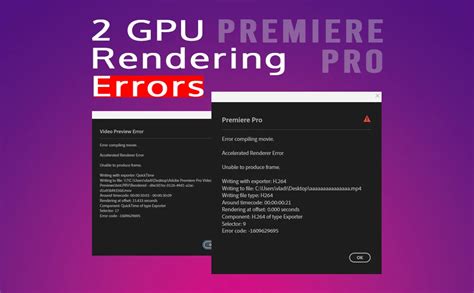 how to fix premiere pro rendering error with two gpu