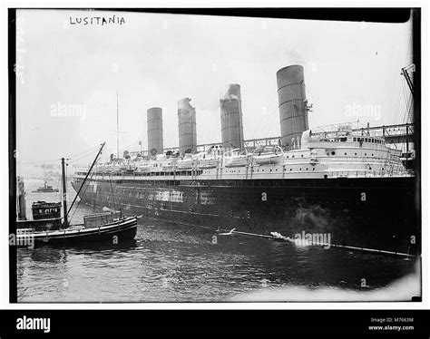A Historical Image Of The Rms Lusitania A British Ocean Liner That Was