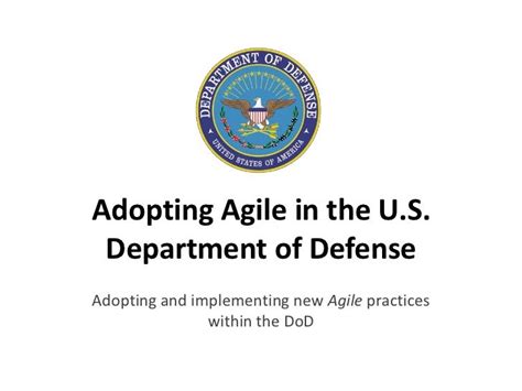 Adopting Agile In The Dod