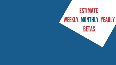 How To Estimate Weekly Monthly And Yearly Beta In Stata Statsby Youtube