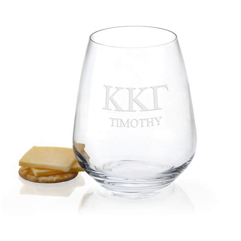 Kappa Kappa Gamma Stemless Glasses Set Of 2 Mlahart And Co