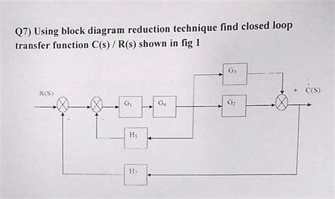 q7 using block diagram reduction technique find closed loop transfer function c s r s shown