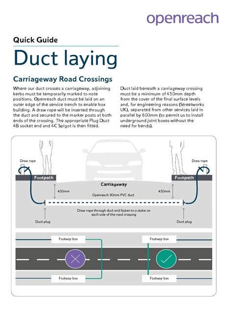 Quick Guide Duct Laying V2 Web Pdf Duct Flow Manufactured Goods