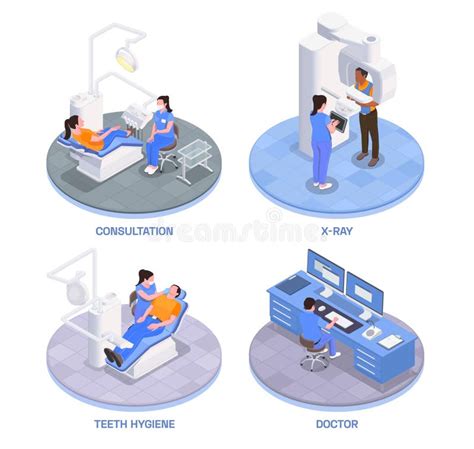 Stomatology Concept Icons Set Stock Vector Illustration Of Isolated