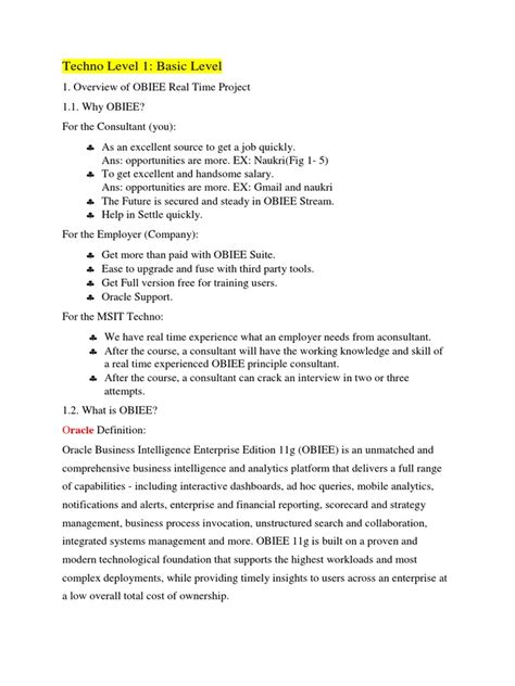 obiee material pdf oracle database business intelligence