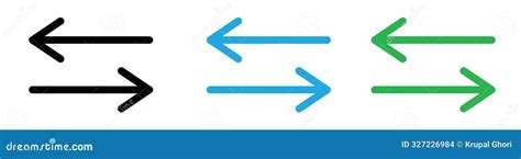 Transfer Arrows Outline Icon Linear Style Sign For Mobile Concept And Web Design Left Right