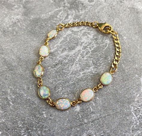 Opal Bracelet Gemstone Bracelet Opal Jewelry Romantic Jewelry