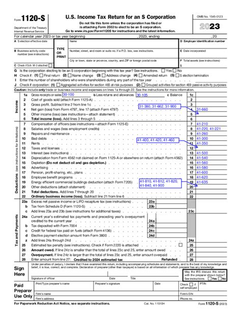 Fillable Online 1120s Mrc Codes Fax Email Print Pdffiller