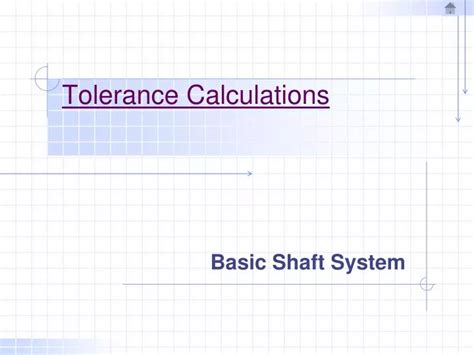 PPT Tolerance Calculations PowerPoint Presentation Free Download ID