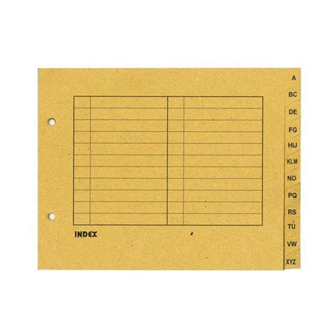 Arch File Index Divider Brown