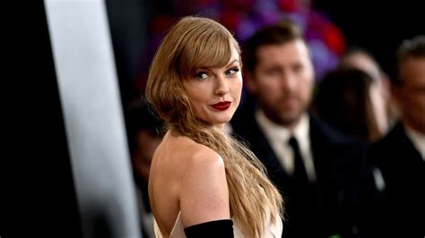 Taylor Swift Wears Gold Sequin Dress To 2024 Grammys After Party