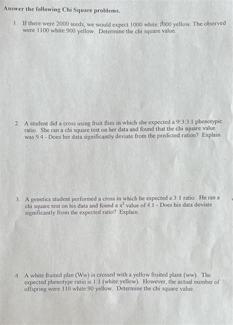 Solved Answer The Following Chi Square Problems If There Chegg