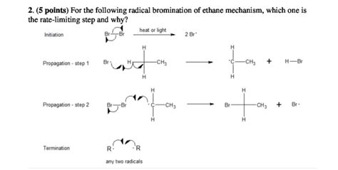 Solved 2 5 Points For The Following Radical Bromination