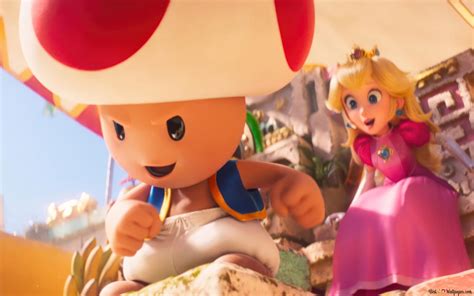 Toad With Princess Peach Super Mario Bros Movie 4k Wallpaper Download