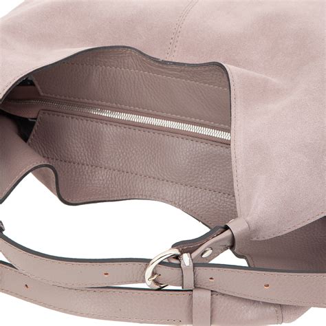 Сумка Sergio Belotti 60203 pink-grey velour, 42x27 см, натуральная ...
