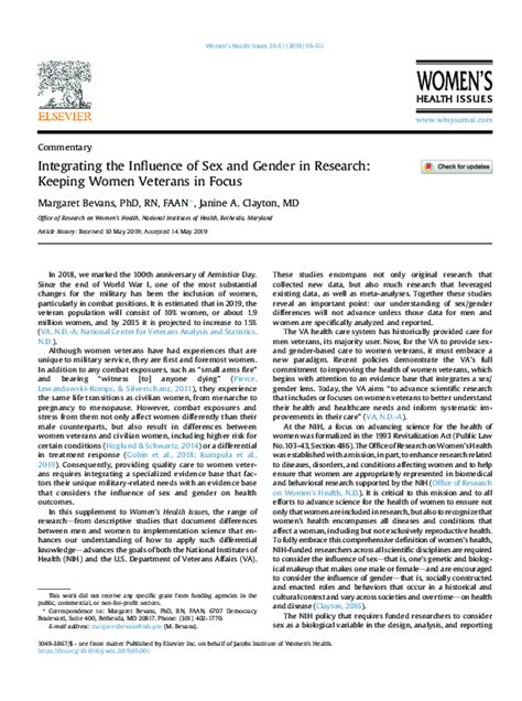 Pdf Integrating The Influence Of Sex And Gender In Research Keeping