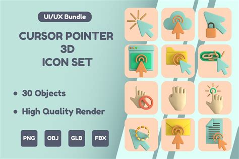 Cursor Pointer 3d Icon Pack 30 Free Download User Interface 3d Icons Iconscout