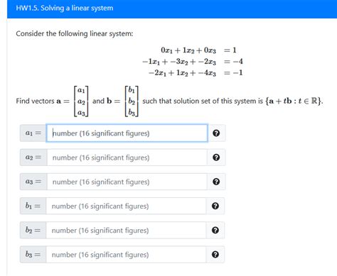 Solved HW Solving A Linear System Consider The Following Chegg Com