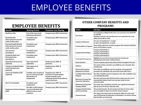Hr Employee Benefits Template Benefits Overview Health Dental