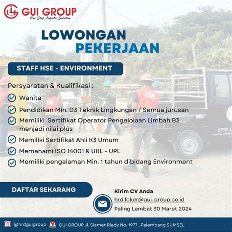 Rezky Graha Pratiwi On Linkedin Infoloker Lowonganpekerjaan Hiring Hrd Hse K3umum