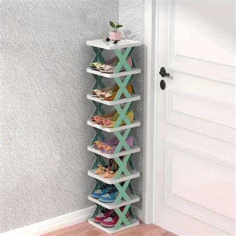 Foldable Shoe Rack 8 Tier Multi Purpose Stackable Shoe Rack For Home