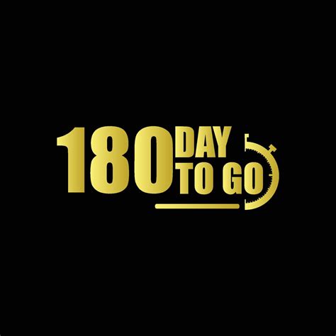 180 Days To Go Gradient Button Vector Stock Illustration 12508034 Vector Art At Vecteezy