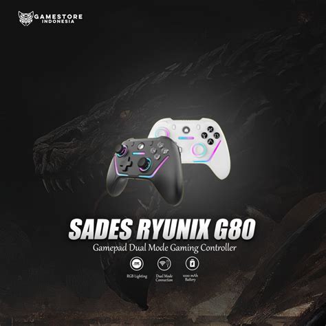 Jual Sades Ryunix G80 Gamepad Hall Effect Dual Mode Gaming Controller Shopee Indonesia