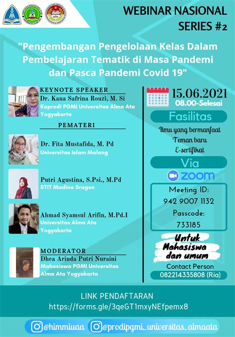 Prodi Pgmi Menyelenggarakan Webinar Series 2 Fakultas Agama Islam