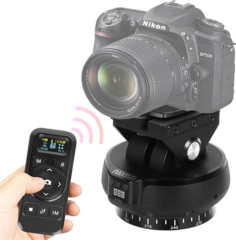 Motorized Tripod Head Pan Tilt Camera Mount Automatic Rotating