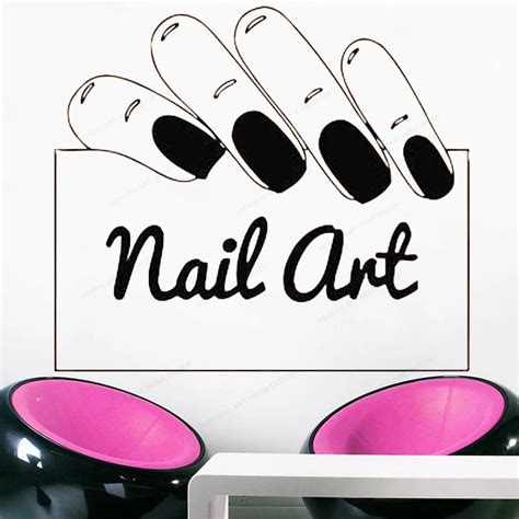 네일 바 아트 데칼 네일 살롱 벽 데칼 매니큐어 페디큐어 창 비닐 벽 스티커 뷰티 살롱 벽 장식 Hj774벽걸이 스티커