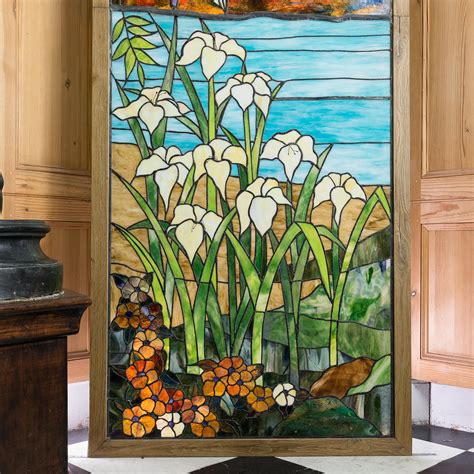 Large Stained Glass Panels Large Stained Glass Panel Autumn Confetti