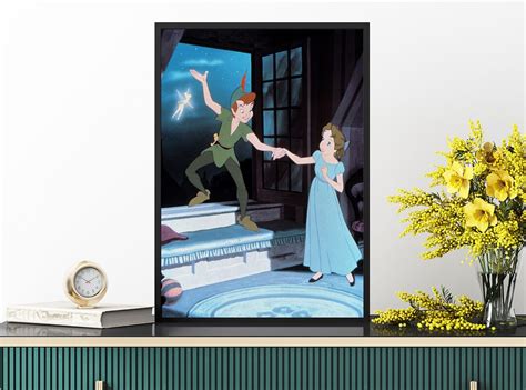 Disney Peter Pan Animated Character Poster Peter Pan And Etsy
