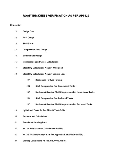 Verification Of Roof Thickness And Compression Area Design For Sulphuric Acid Storage Tank