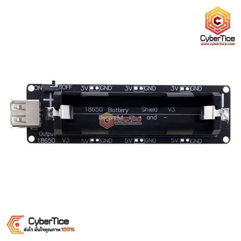 โมดูลชาร์จแบตเตอรี่ 18650 พร้อมช่องจ่ายไฟ Usb Battery Shield V3 สำหรับ Raspberry Pi Wemos
