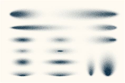 스티플 섀도우 세트 빈티지 도트 디자인 요소 페이딩 그라디언트 점각 도트 워크 그리기 점을 사용한 음영 하프 톤 붕괴 효과 백색 소음 거친 질감 벡터 그림 가리키기에 대한