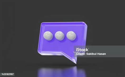 어두운 배경 3d 렌더링에서 최소한의 모습을 노래하는 채팅 메시지 3차원 형태에 대한 스톡 사진 및 기타 이미지 3차원 형태 가상현실 개념 Istock