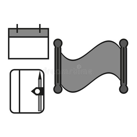 Notepad Scroll Icon Retro Icon For Paper Design Old Paper Vector Illustration Stock Image