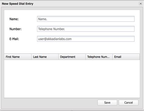 Adding Speed Dials Akkadian Console Web User Guide Web Console Use